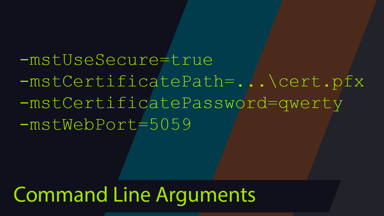 Command Line Arguments And Config File Master Server Toolkit
